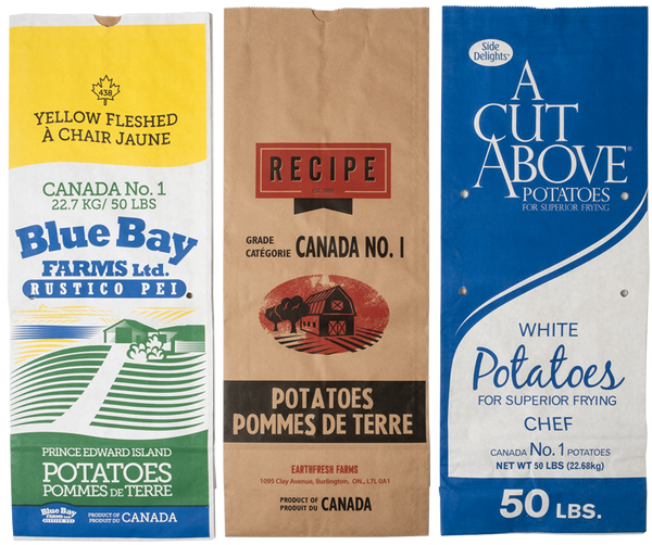 10kg potatoes bags packs/100 – Continental supplies